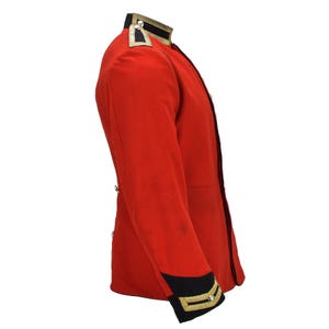 Original British Military Jacket Tunic Style Wool Solid Red Golden ...