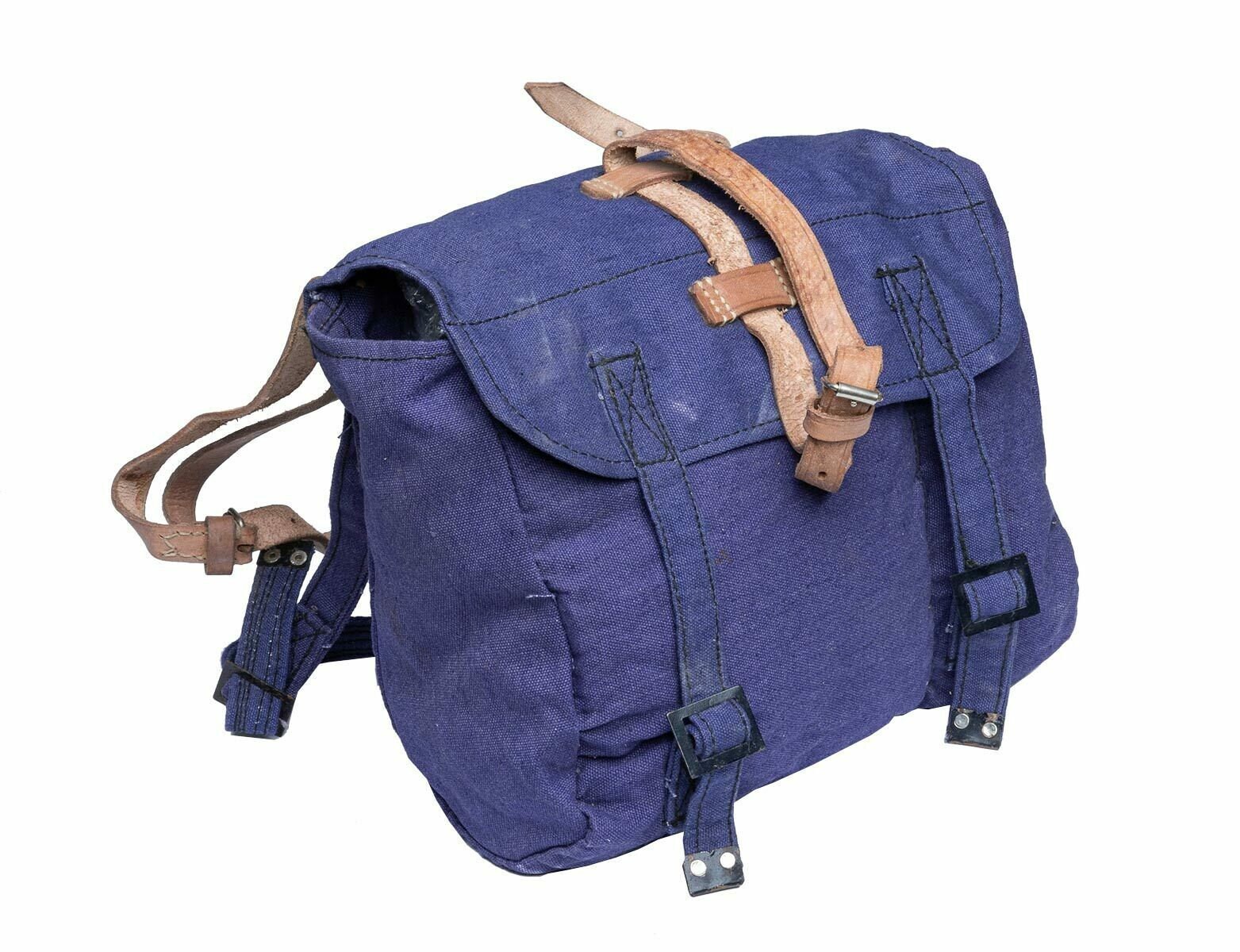 Genuine Romanian army bread bag military surplus Blue canvas haversack NEW