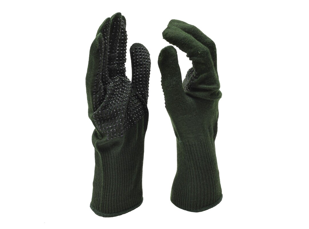 Genuine British Military Gloves Knitted Nomex Tactical Flame Resistant ...