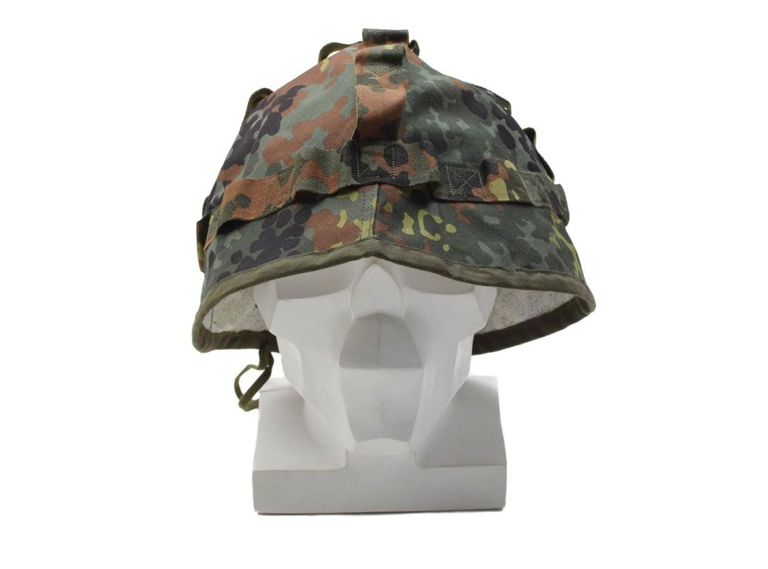 Original German Military Helmet Cover Flecktarn Camouflage Army ...