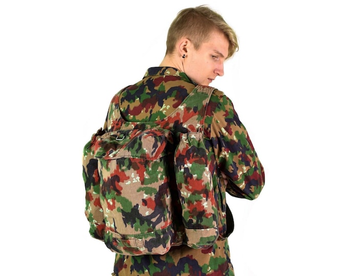 1961 Swiss Army Backpack Vintage Backpack Citybag Salt and Pepper Hunt ...