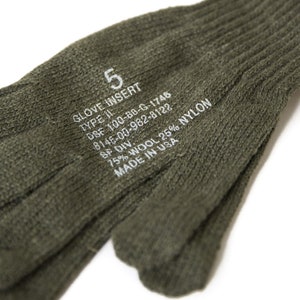 Genuine US Army Military Glove Insert Liners Wool Warmers Military ...