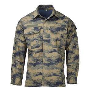 Original Turkish Army Tactical Jacket Blue Digital Camouflage Durable ...