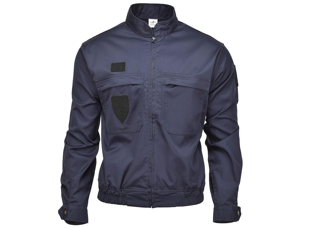 Genuine French Military Police Uniform Jacket Blue Solid Ripstop MP ...