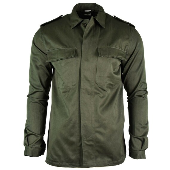 Genuine Belgian army field jacket military BDU olive … - Gem