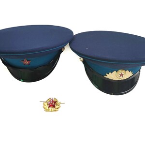 Original Russian Military Hat Soviet Army Officer Peaked Cap Air Forces ...