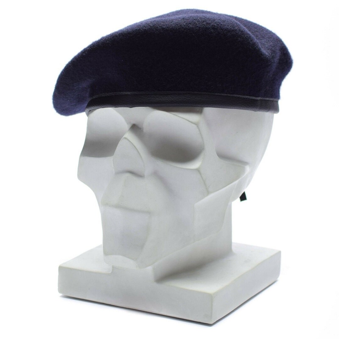Genuine German Army Marines Dark Blue Beret Hat Military Command Navy ...