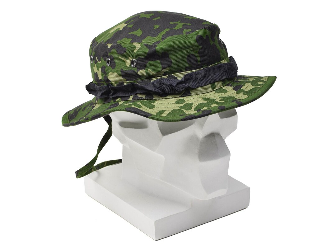 Original Danish Military M84 Camo Boonie Hat Summer Tropical Cap Wide ...