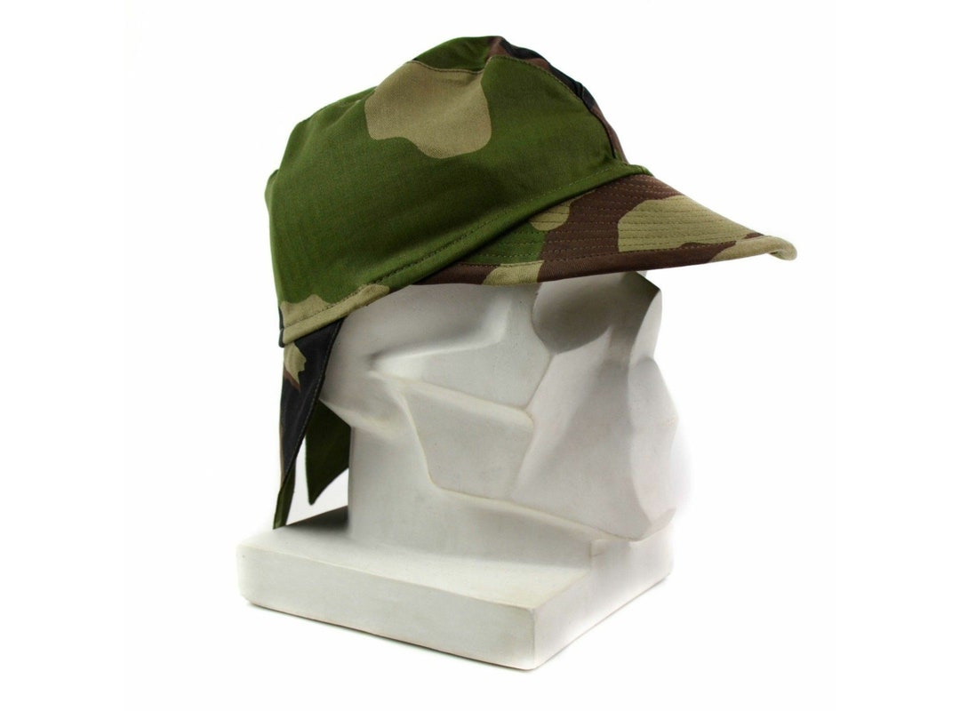 Genuine French France Army Combat Cap Swallowtail Cap CCE Camo With ...