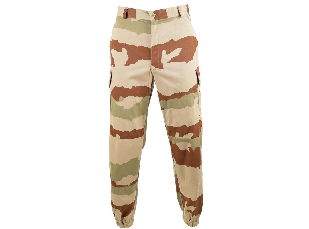 Original French Military Pants F2 Desert Camo Pants Reinforced Army BDU ...
