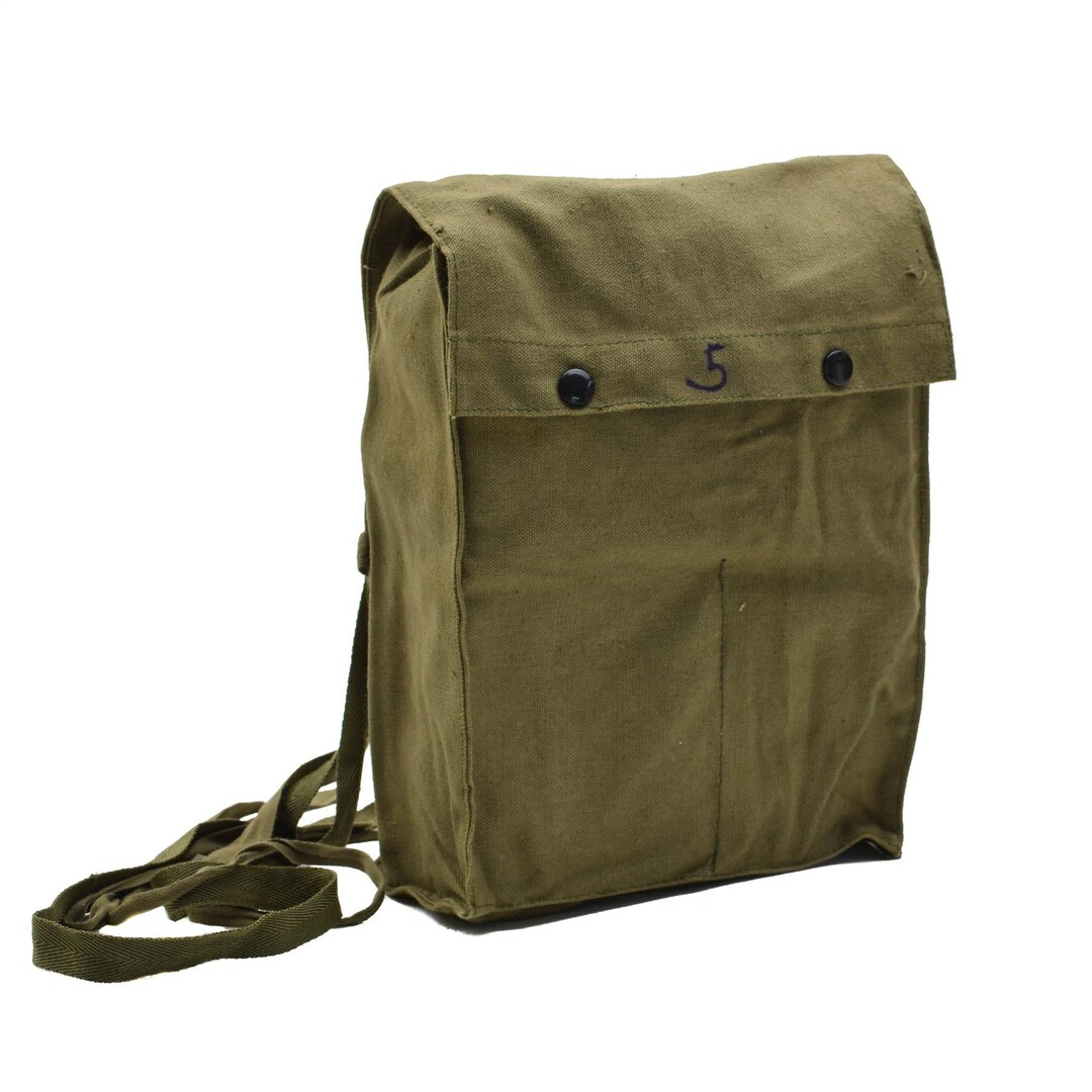 Genuine Czech Republic Army Shoulder Bag Vintage Practical Flap Snap ...