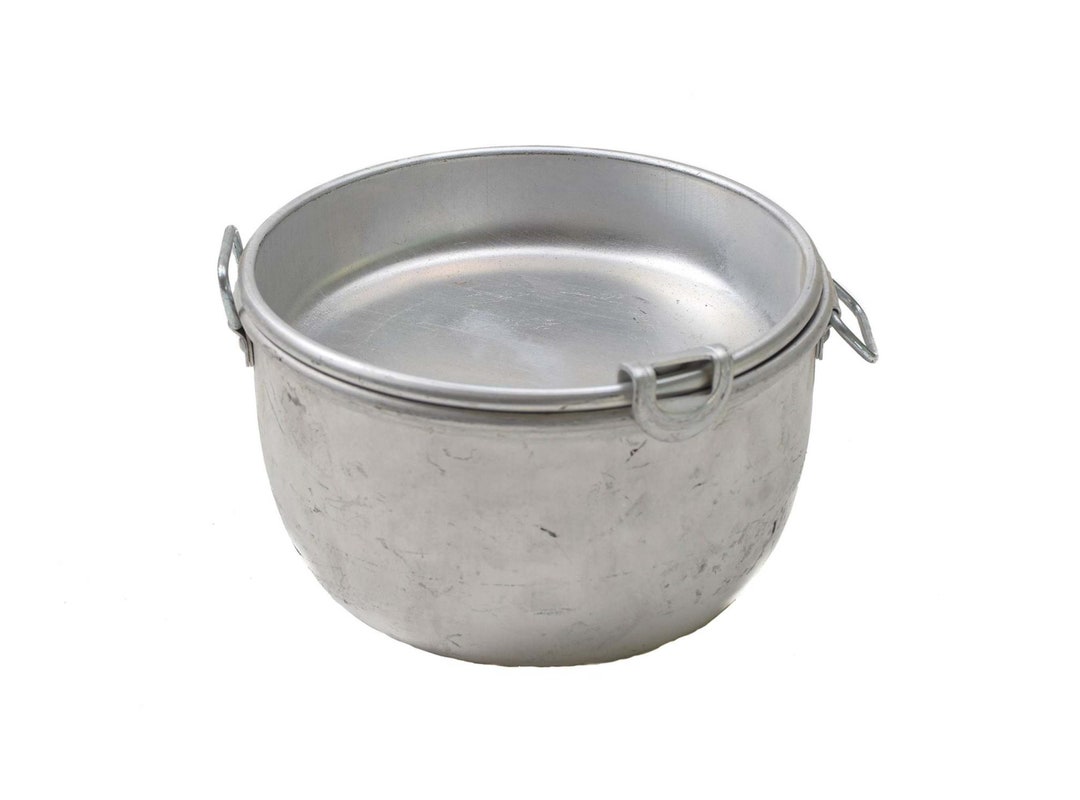 Original Bulgarian Military Vintage Mess Kit Hiking Camping Firepit Pot ...