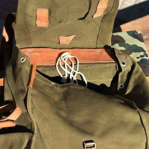 Genuine Romanian Army Rucksack Bag Military Surplus OD Shoulder Strap ...