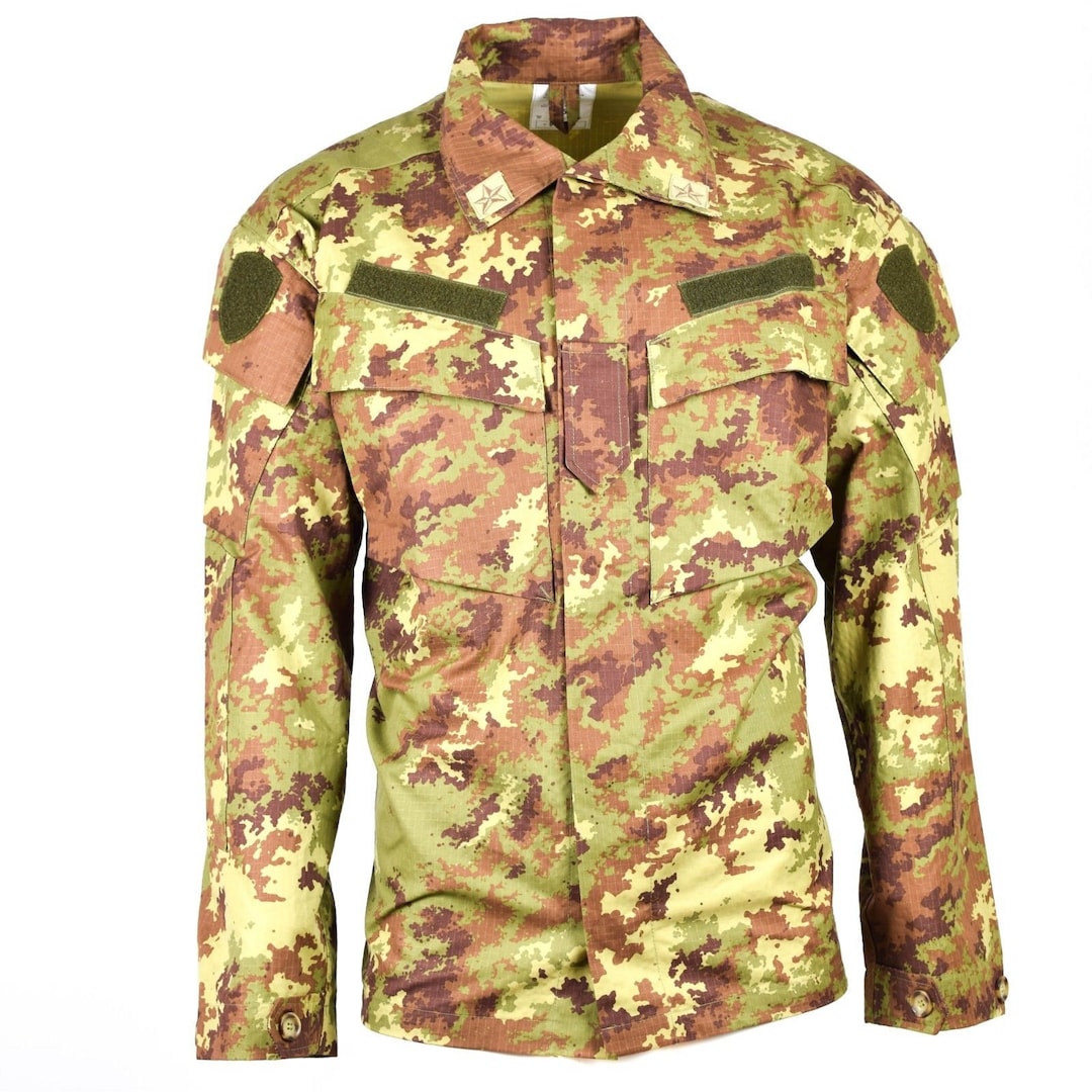 Genuine Italian Army Rip Stop Vegetato Camo ACU Jacket Combat - Etsy