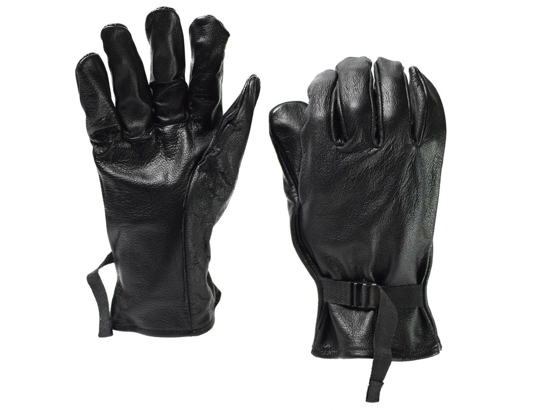 Original Belgian Army Gloves Tactical Soldier Leather Gloves Black ...