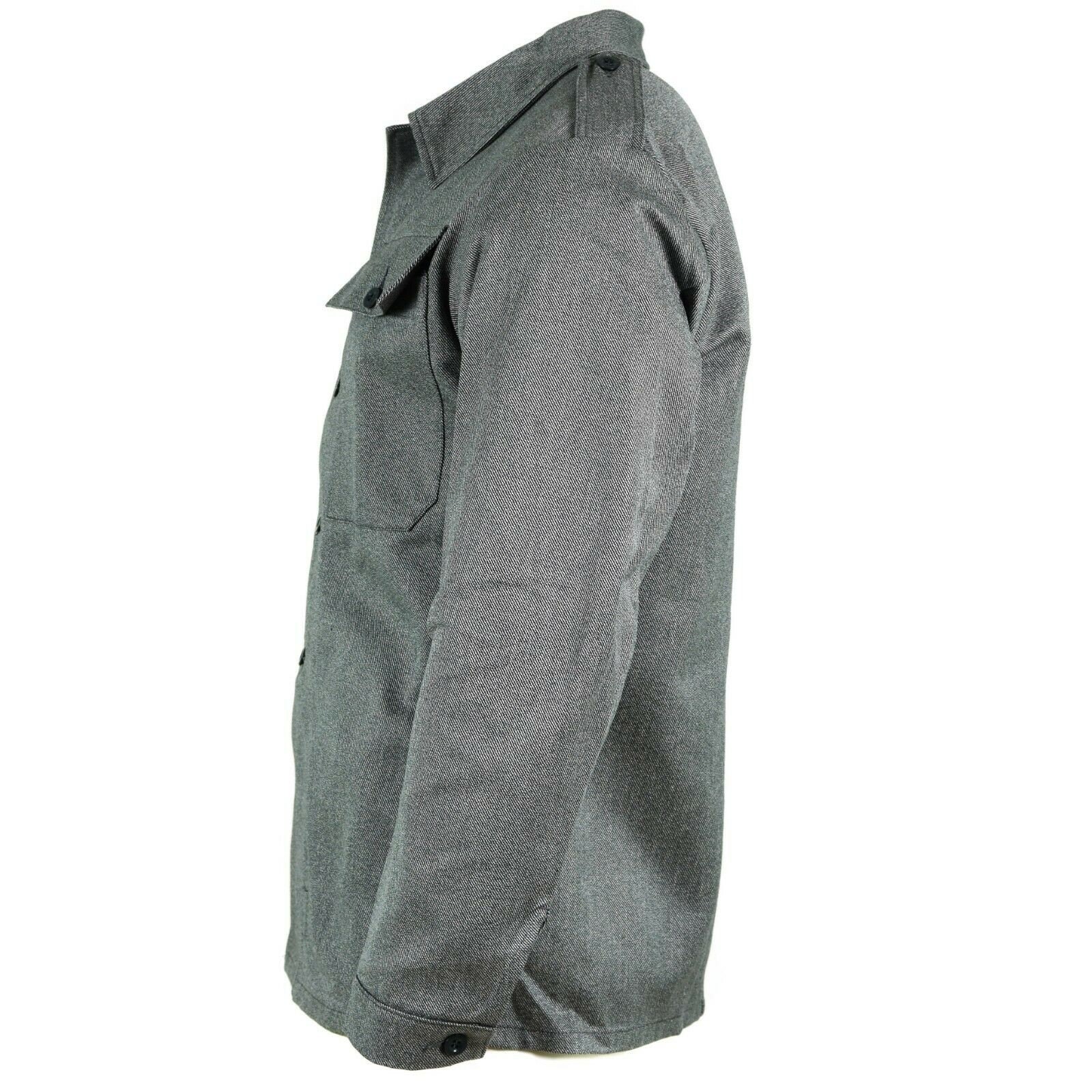 Genuine swiss army work jacket denim military jacket grey vintage ...