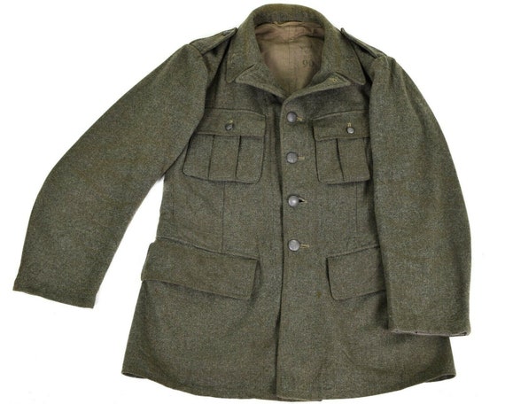 Clothing Vintage Swedish army surplus ww2 era M39 wool tunic jacket ...