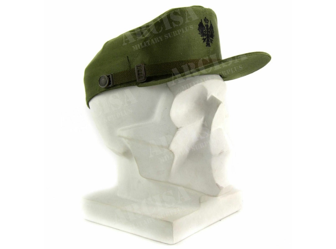 Original Spanish Military Cap Visor Army Peaked Green Olive OD Spain ...