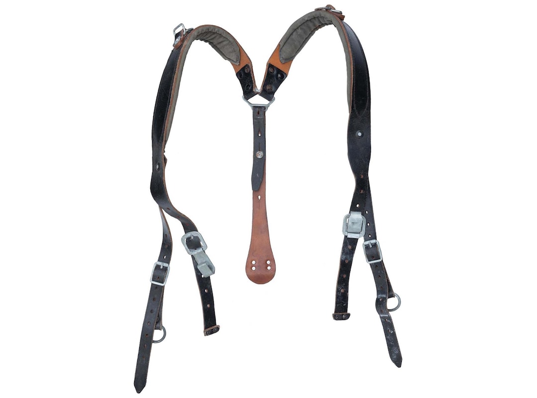 Original Austrian Army Y-strap Braces Genuine Leather Webbing ...