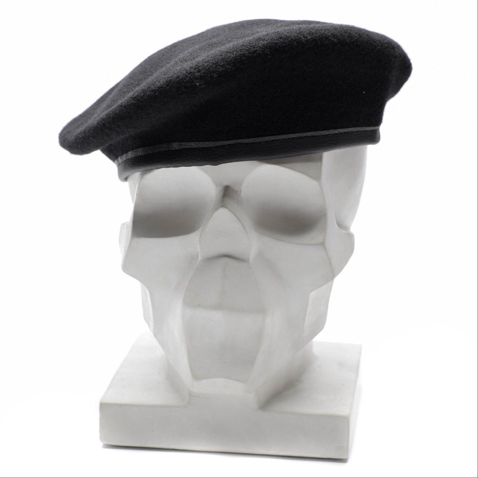 Genuine German Army Black Beret Hat Military Command Cap Wool | Etsy