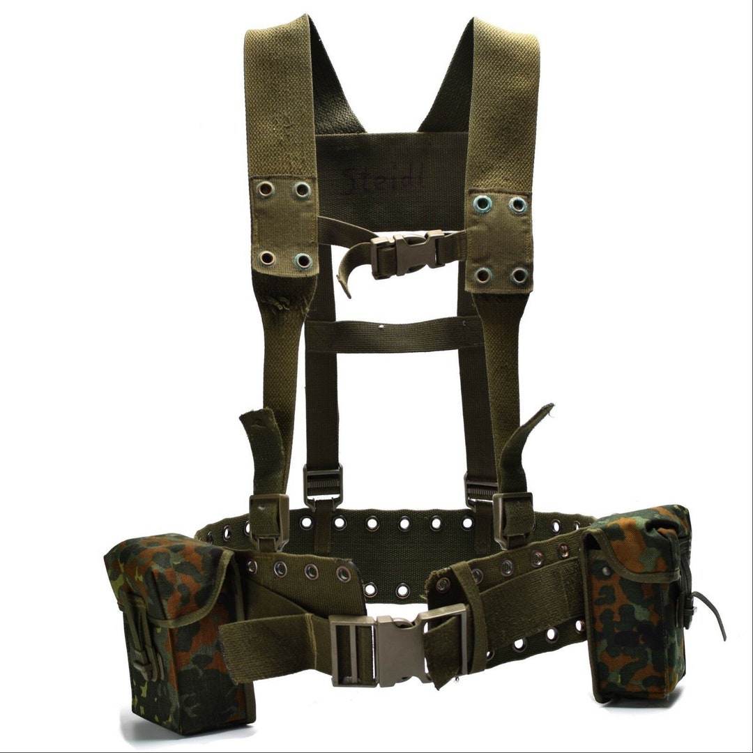 Original German Army Webbing System 4 Pcs Tactical Belt Harness Load ...