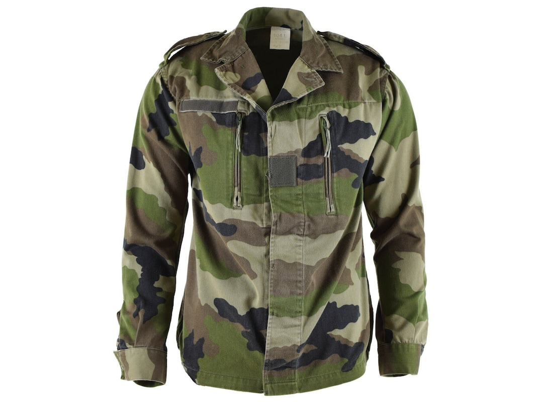 Genuine French Army F2 Combat Jacket Fatigue CE Camo Military Issue ...