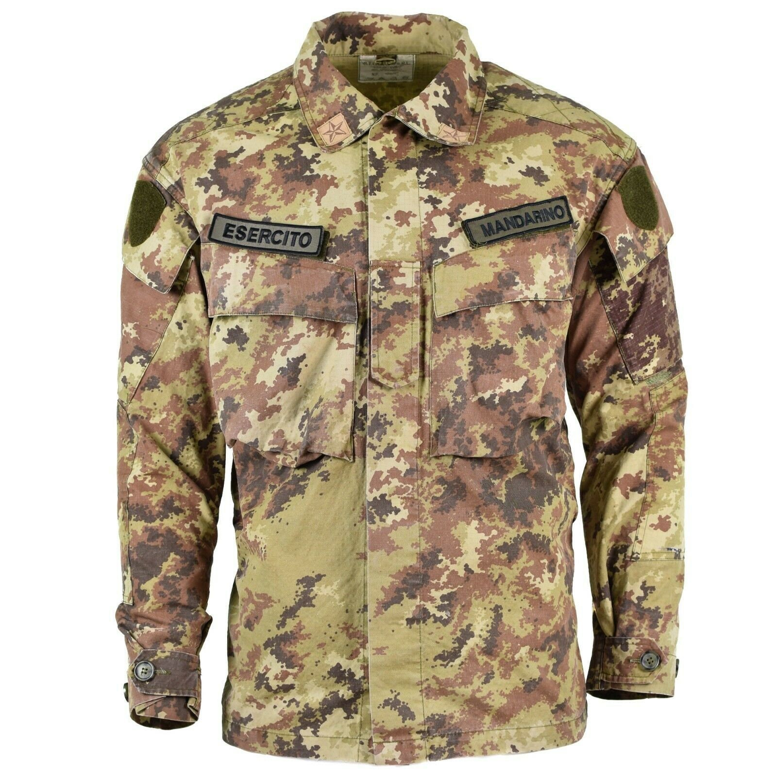 Genuine Italian Army Rip Stop Vegetato Camo Acu Jacket Combat Field