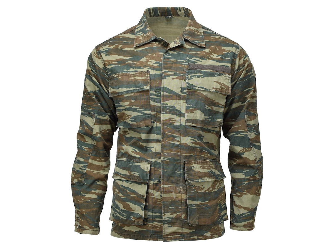 Original Greek Military Field BDU Jacket Lizard Camouflage Shirts ...