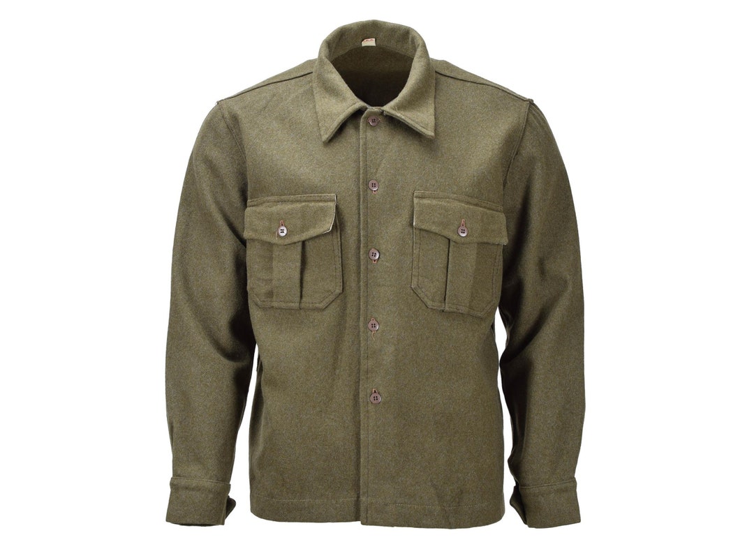 Original Italian Formal Jacket Olive Wool Uniform Vintage Adjustable ...