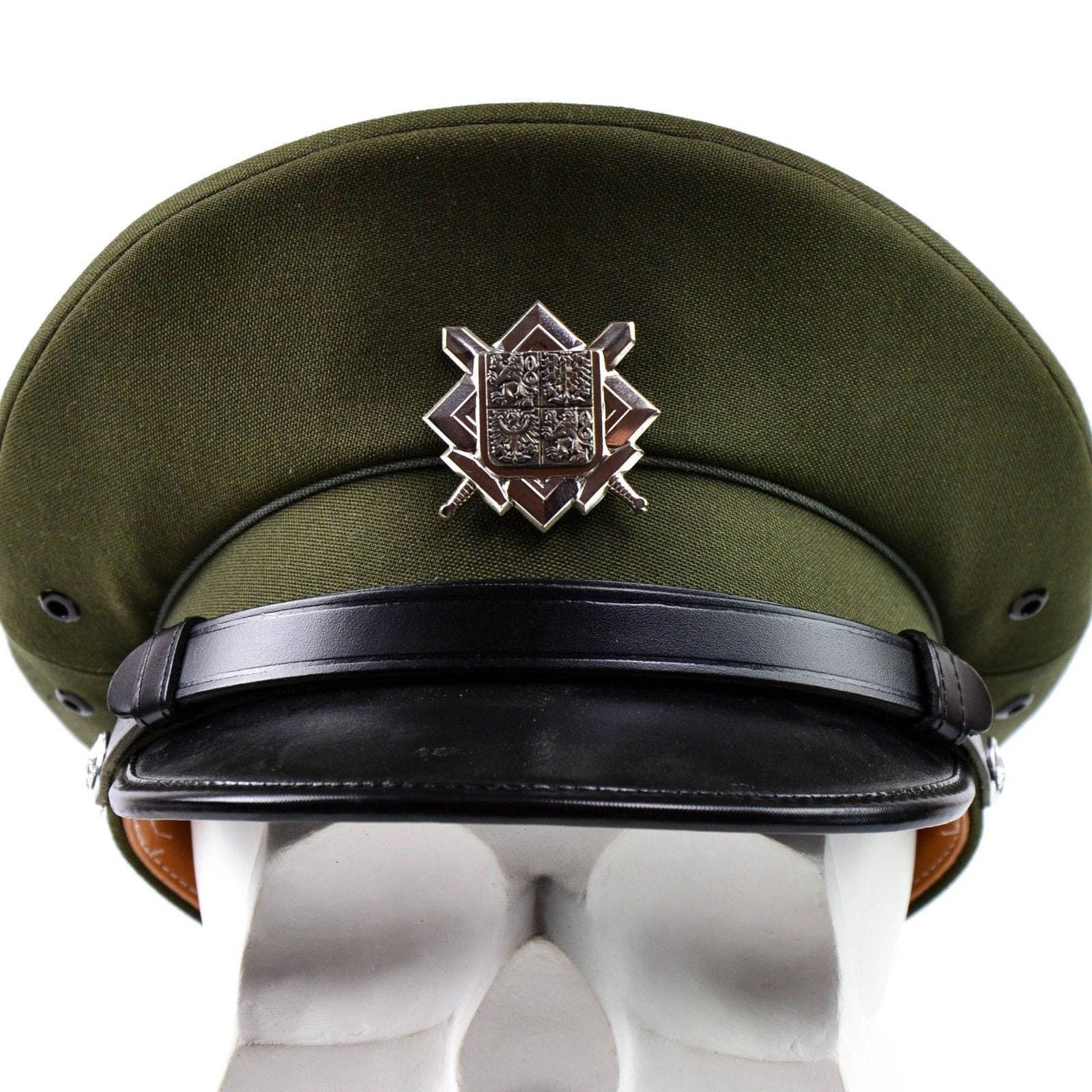 Original Czech army peaked cap. Air forces officer military parade cap ...