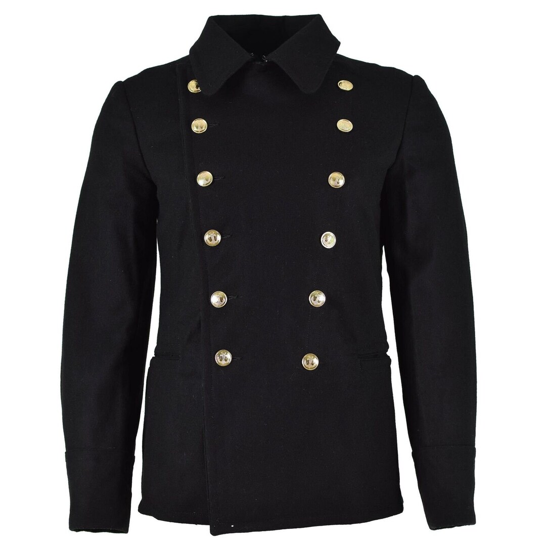 Original Soviet Russian Army Wool Coat Black Short Officer - Etsy