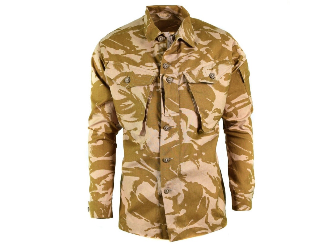 Original British Army Military Combat Desert Camo Jacket Fire Resistant ...