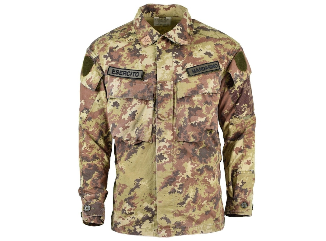 Genuine Italian Army Rip Stop Vegetato Camo ACU Jacket Combat Field ...