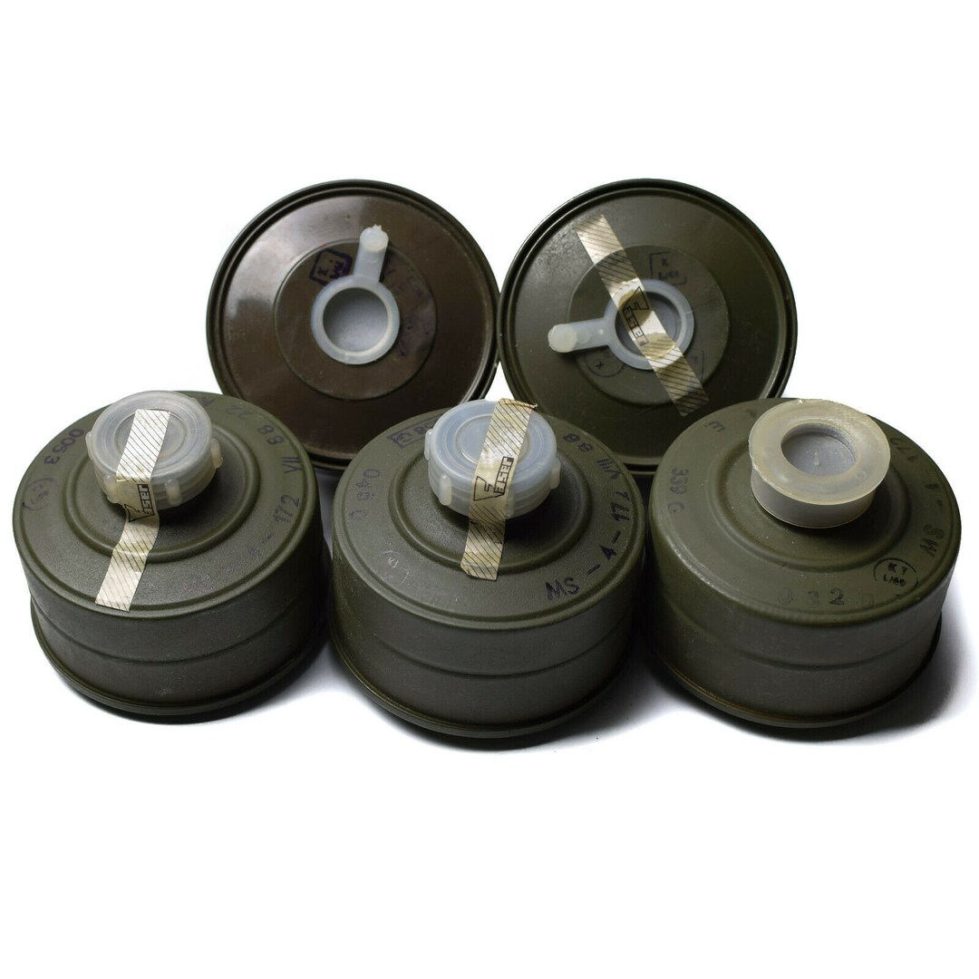 Gas Mask Filter Cartridge Replacement Canister Respiratory Protection ...