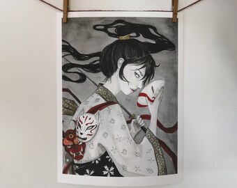 Ink Demon Mask - Etsy
