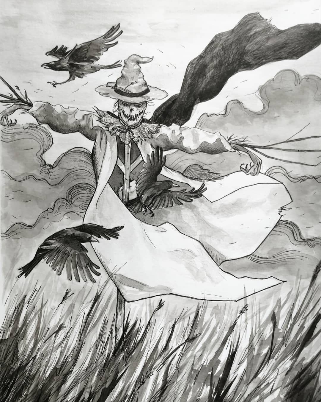 Scarecrow Original Artwork - Etsy