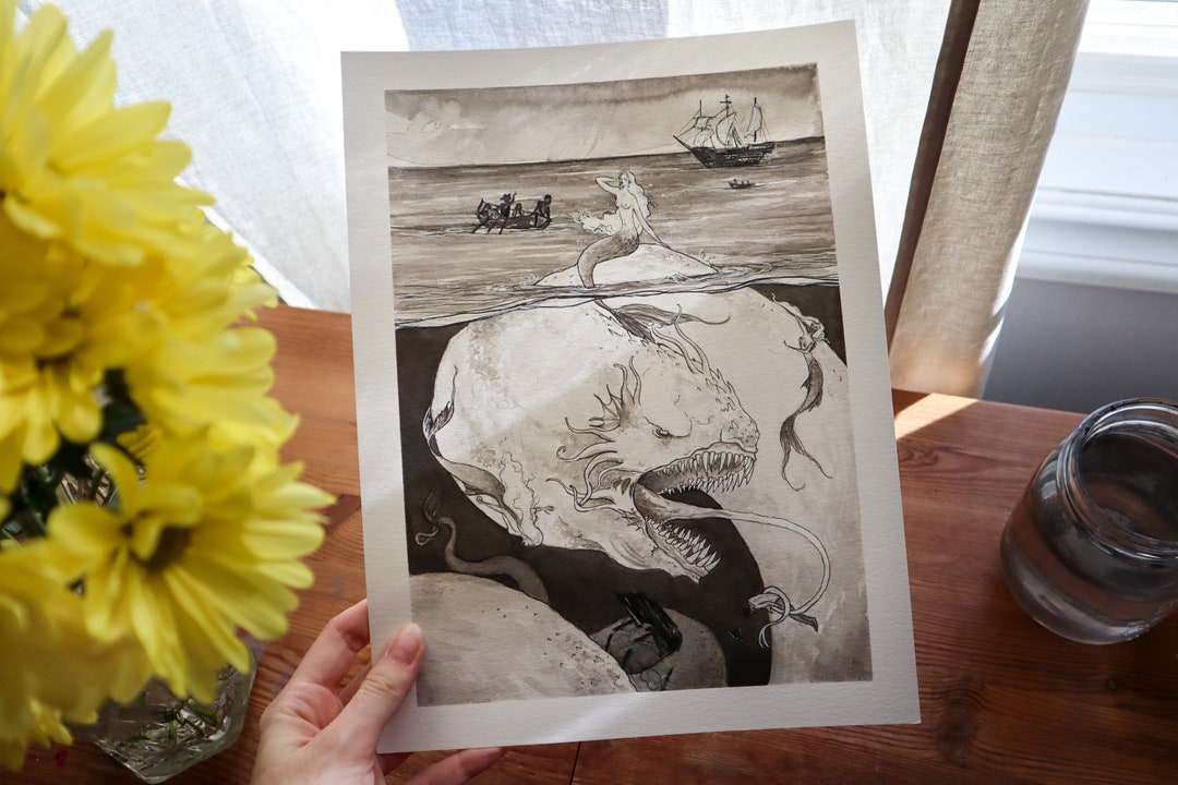 Siren - Original Work, Ink Illustration - Etsy
