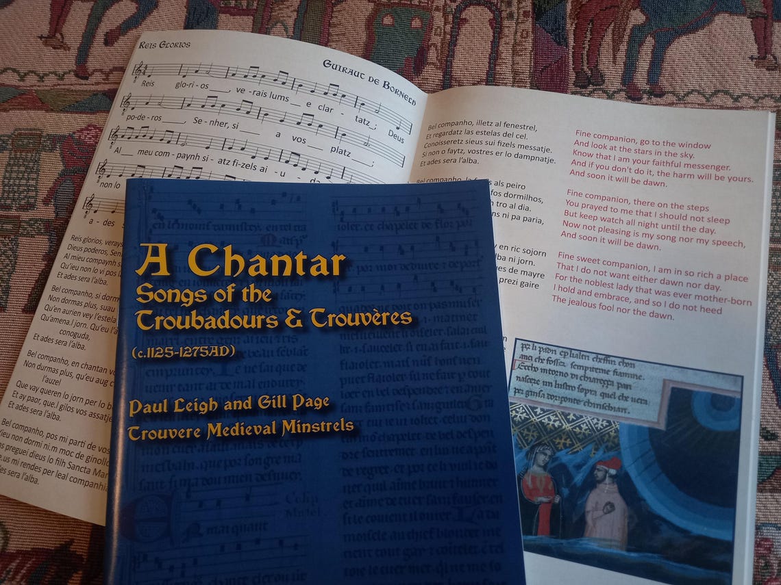 A Chantar - Songs of the Troubadours and Trouvères - Booklet - Etsy