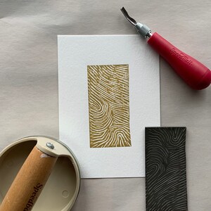 Friction Ridges Rectangle Block Print / Unique Art / Abstract Art ...