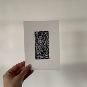 Friction Ridges Rectangle Block Print / Unique Art / Abstract Art ...