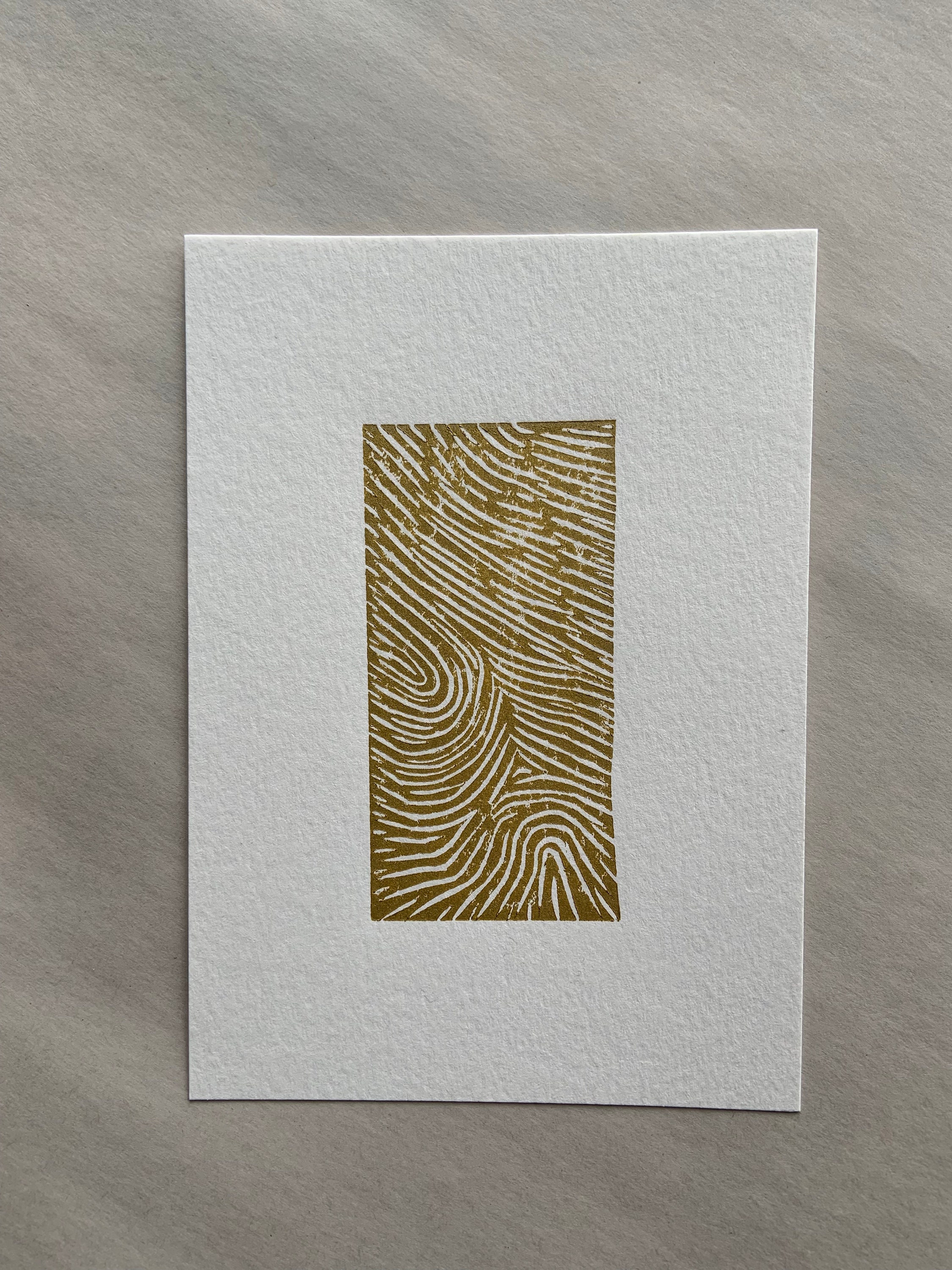 Friction Ridges Rectangle Block Print / Unique Art / Abstract | Etsy