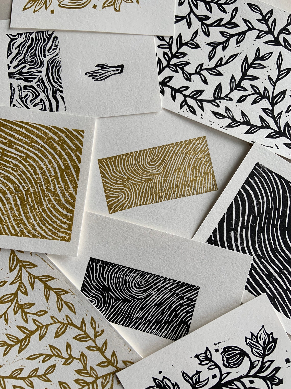 Vine Ensemble Block Print / Unique Art / Abstract Art / Abstract Block ...