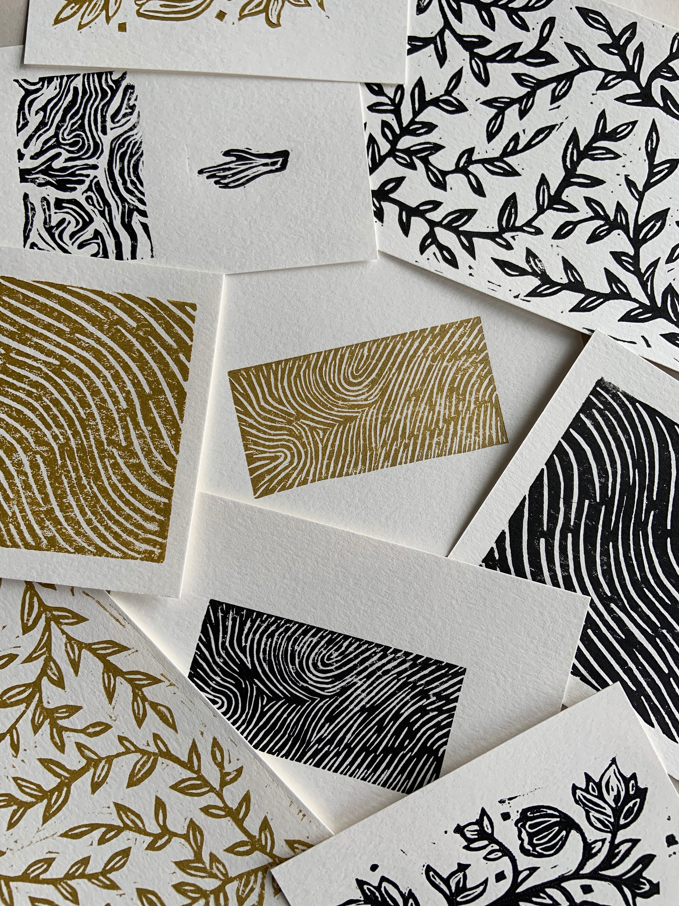 Vine Ensemble Block Print / Unique Art / Abstract Art / Abstract Block ...