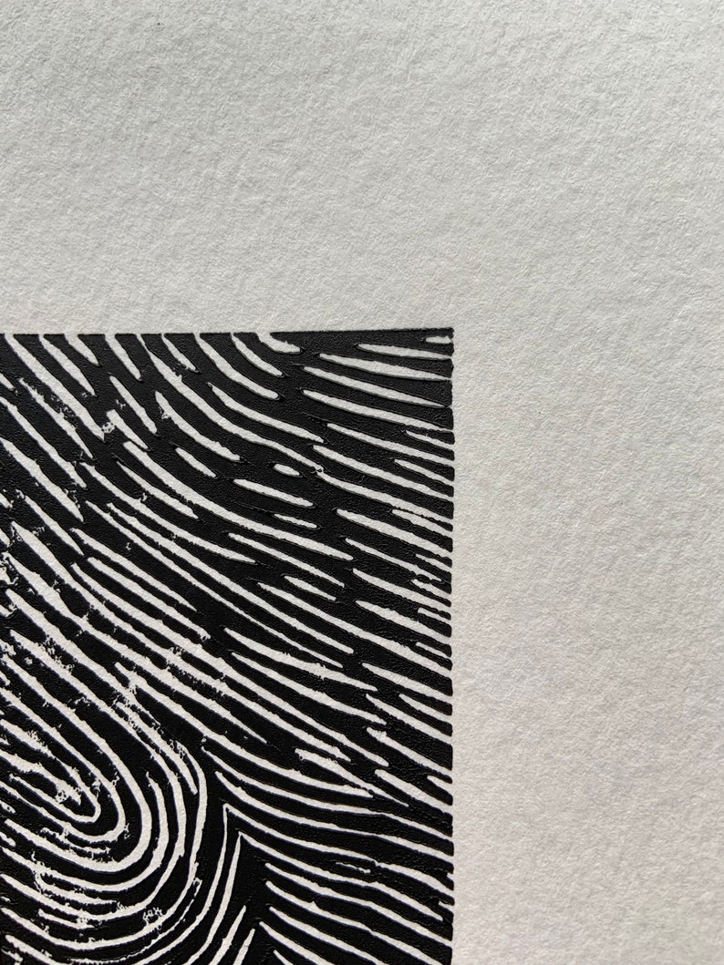 Friction Ridges Rectangle Block Print / Unique Art / Abstract - Etsy