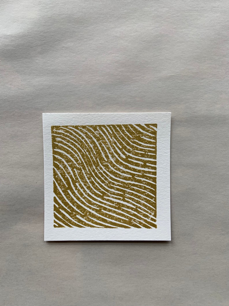 Friction Ridges Square Block Print - Etsy