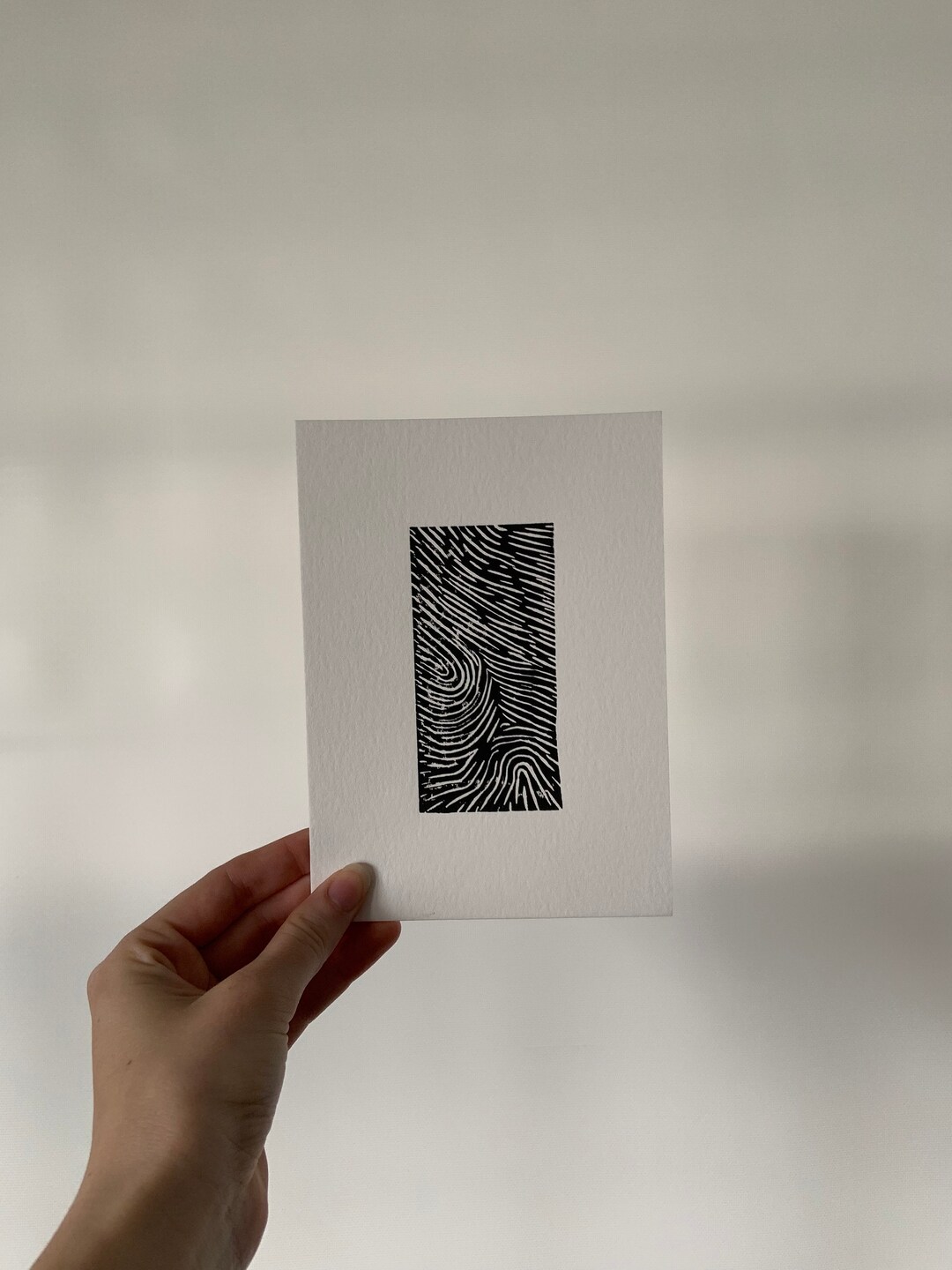 Friction Ridges Rectangle Block Print / Unique Art / Abstract Art ...