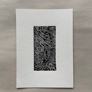 Friction Ridges Rectangle Block Print / Unique Art / Abstract Art ...