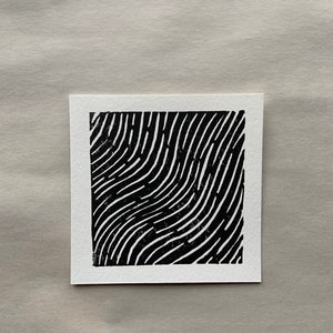 Friction Ridges Square Block Print - Etsy