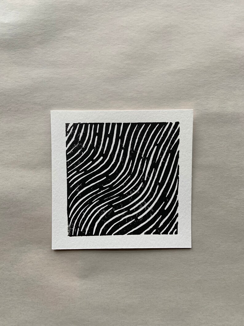 Friction Ridges Square Block Print - Etsy