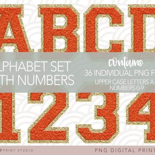 Orange and Blue Letters - Etsy